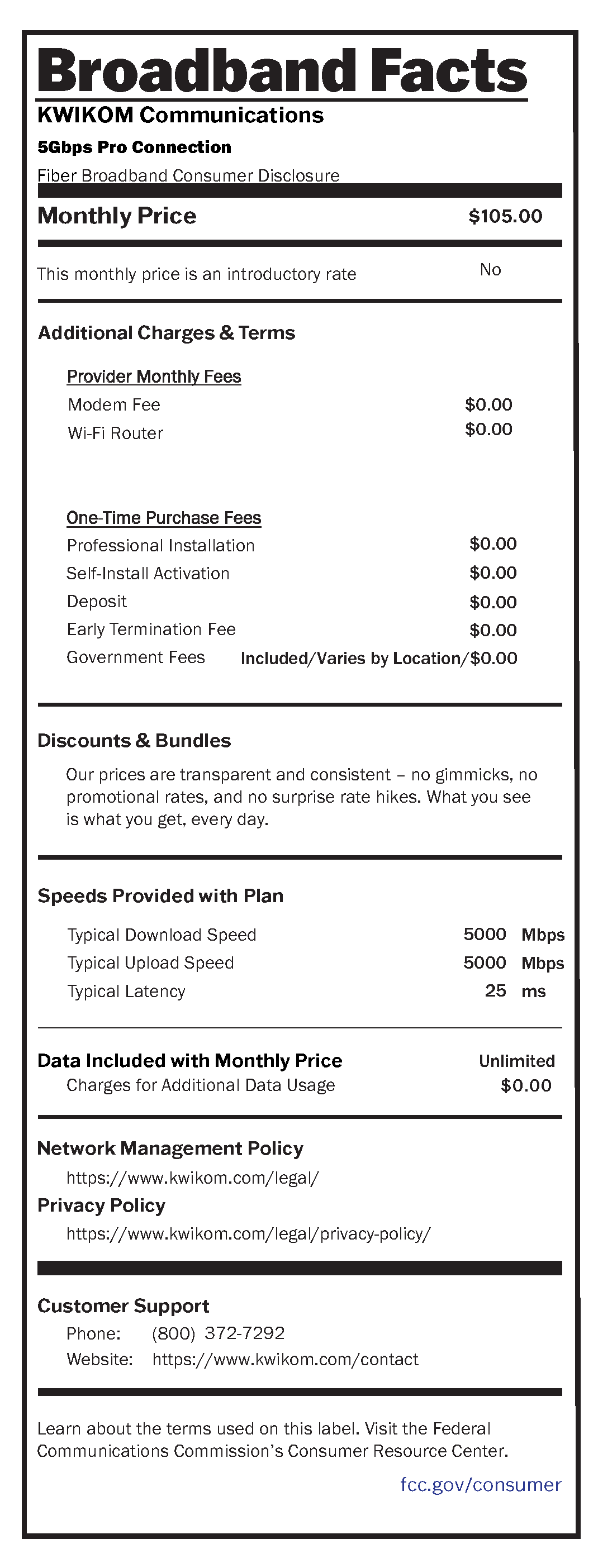 Internet Broadband Labels | KWIKOM is now Gateway Fiber